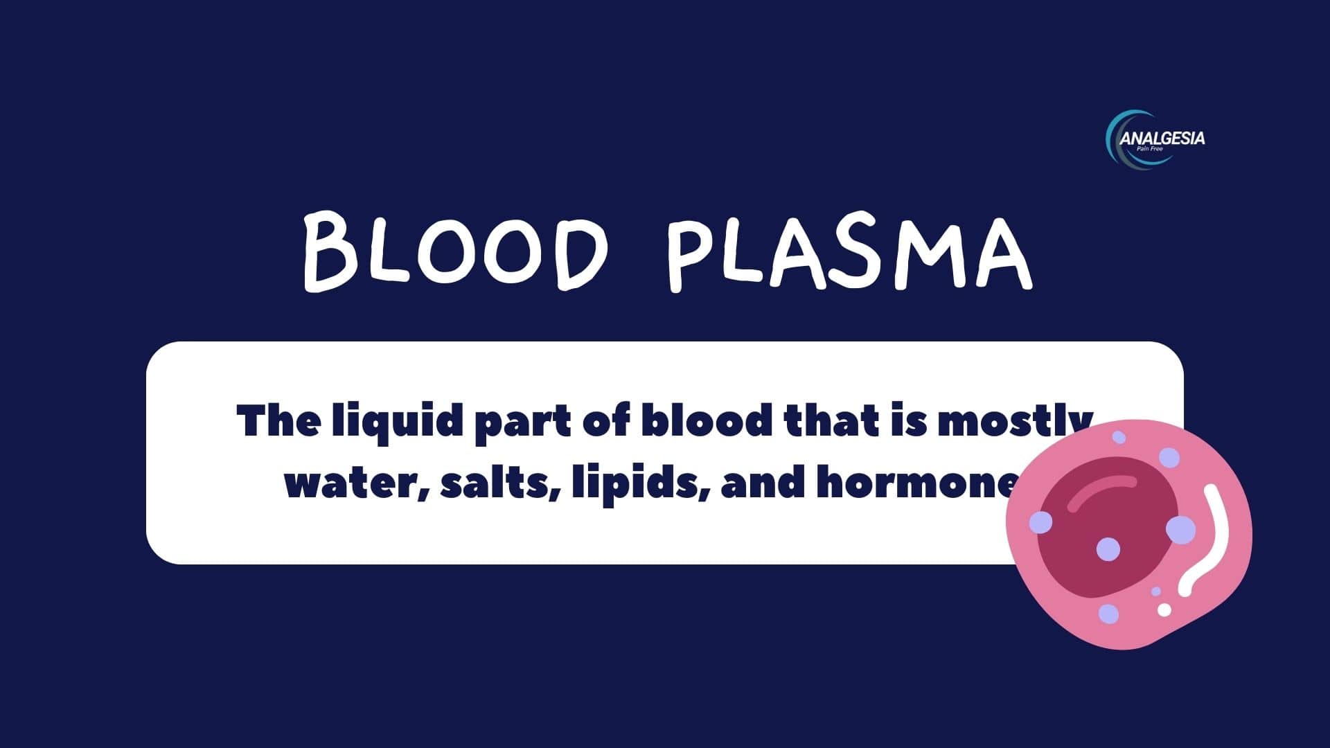 Plasma Components In Blood & Function - Analgesia